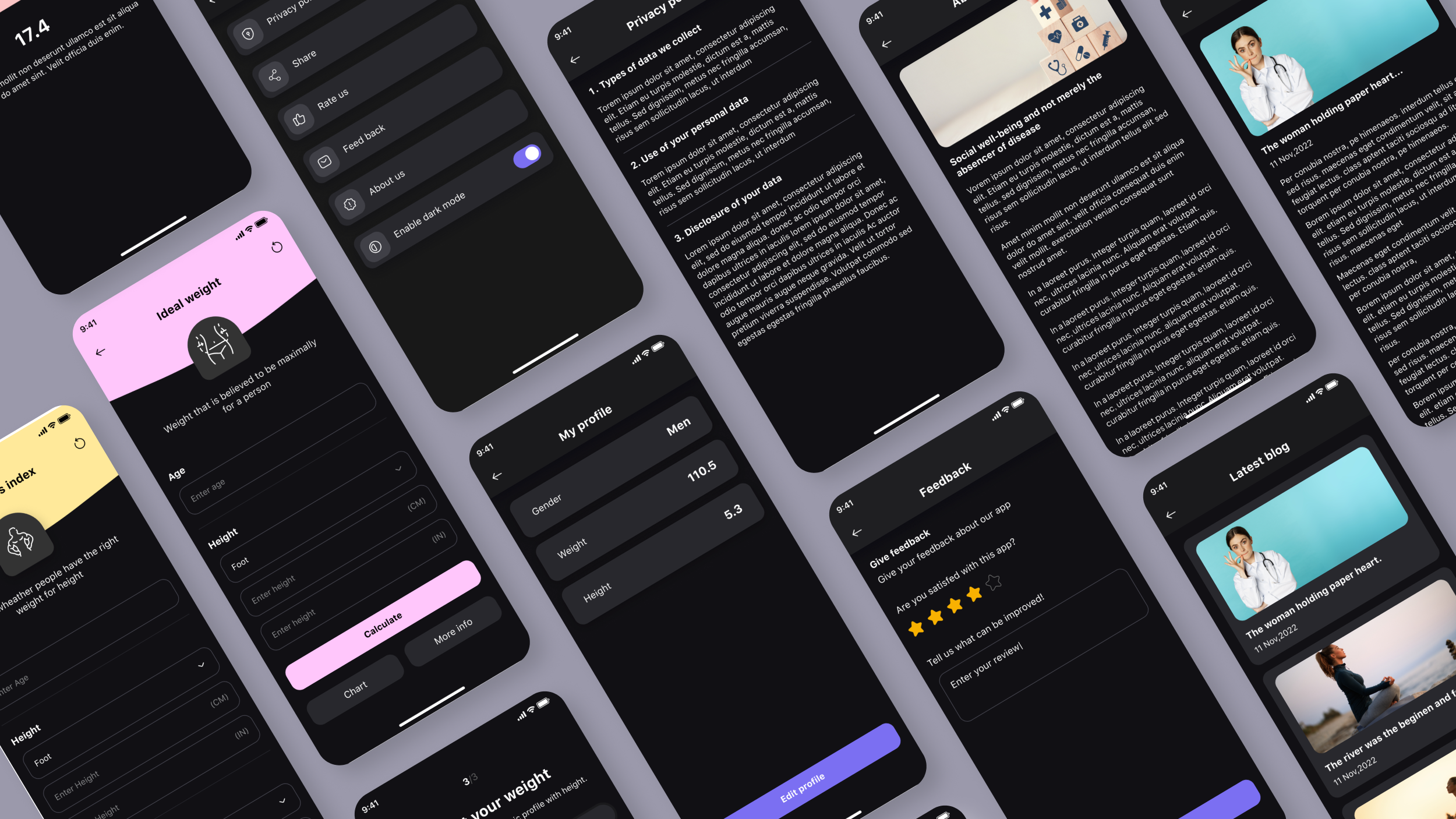 My Health calculator | Ideal Weight in flutter App with admob ready to publish | BMI calculation ...